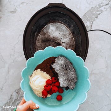Slow Cooker Chocolate Self-Saucing Pudding - Stacey Clare