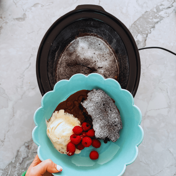 Slow Cooker Chocolate Self-Saucing Pudding - Stacey Clare