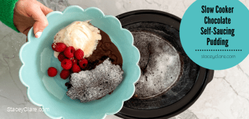 Slow Cooker Chocolate Self-Saucing Pudding - Stacey Clare