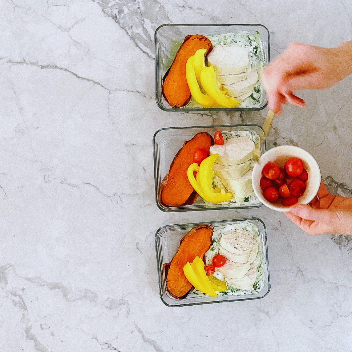 Greek Yoghurt Tzatziki Chicken Bowls - Stacey Clare