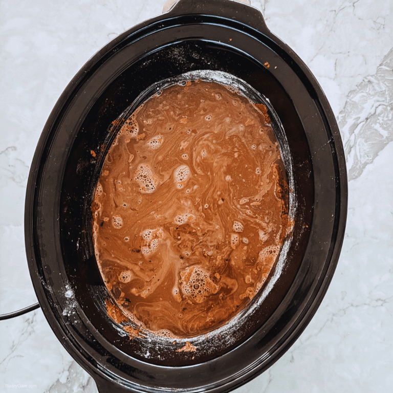 Slow Cooker Chocolate Self-Saucing Pudding - Stacey Clare